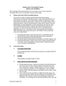 Externship Program | Southwestern Law School